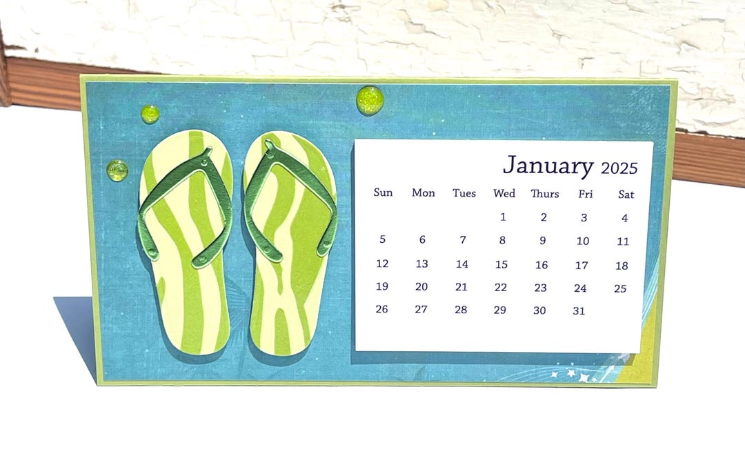 2025 Flip Flop Stand up Desk Calendar - Etsy