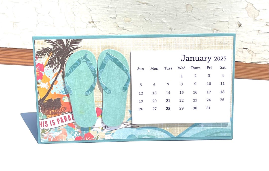 2025 Flip Flop Stand up Desk Calendar - Etsy