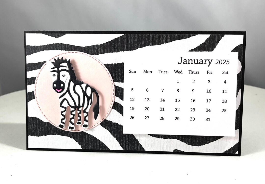 2025 Zebra Stand up Desk Calendar - Etsy
