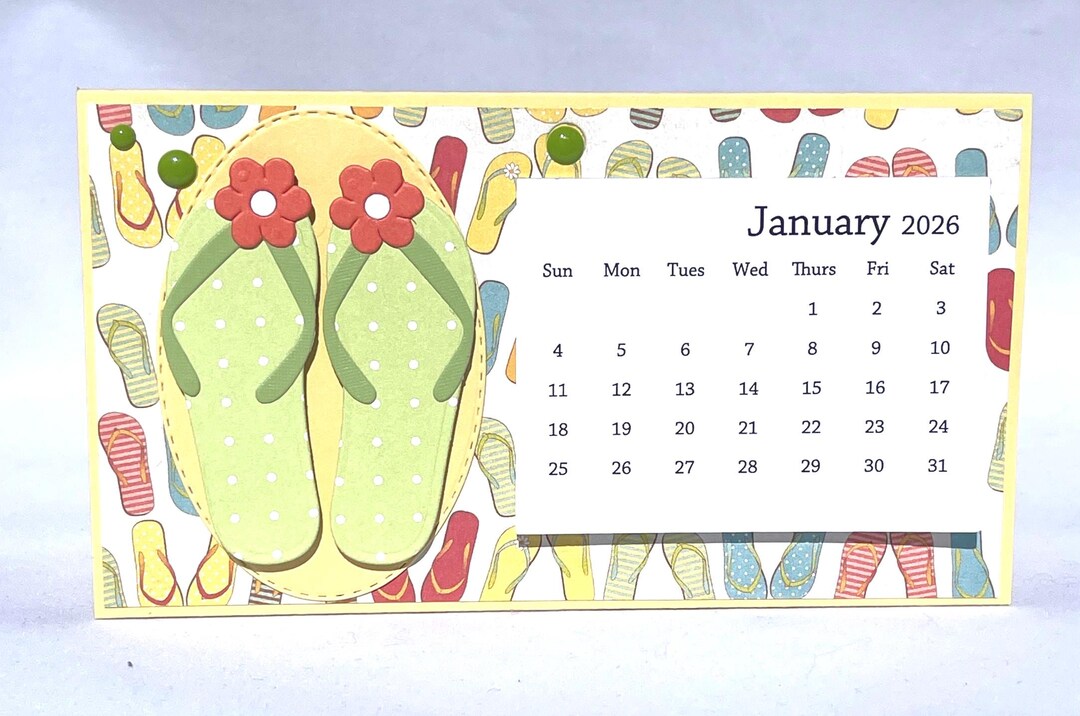 2026 Flip Flop Stand up Desk Calendar - Etsy