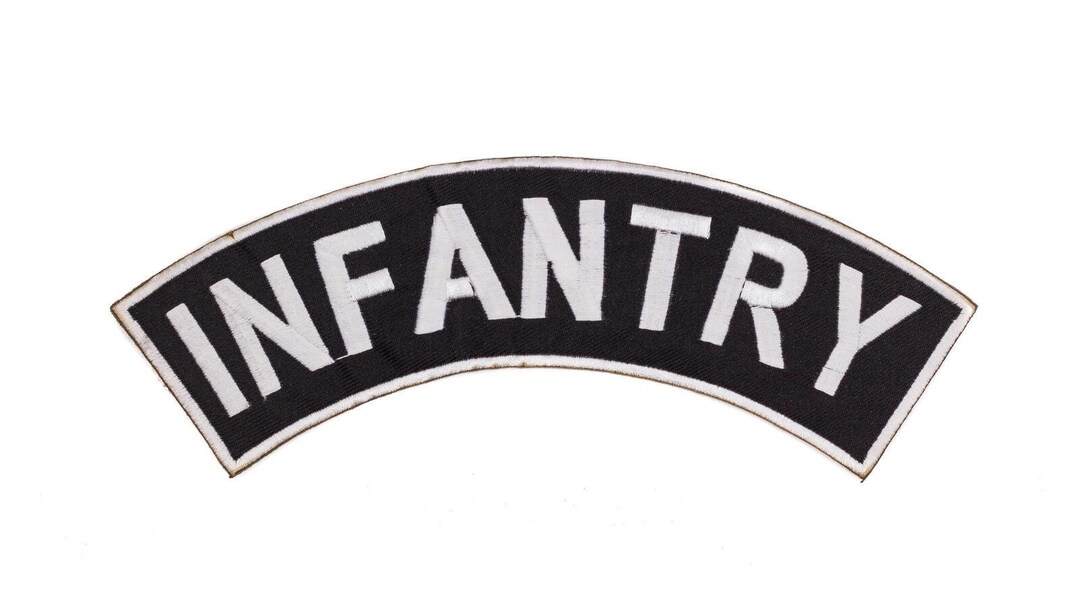 Infantryiron on Patch Top Rocker for Jacket,vests - Etsy