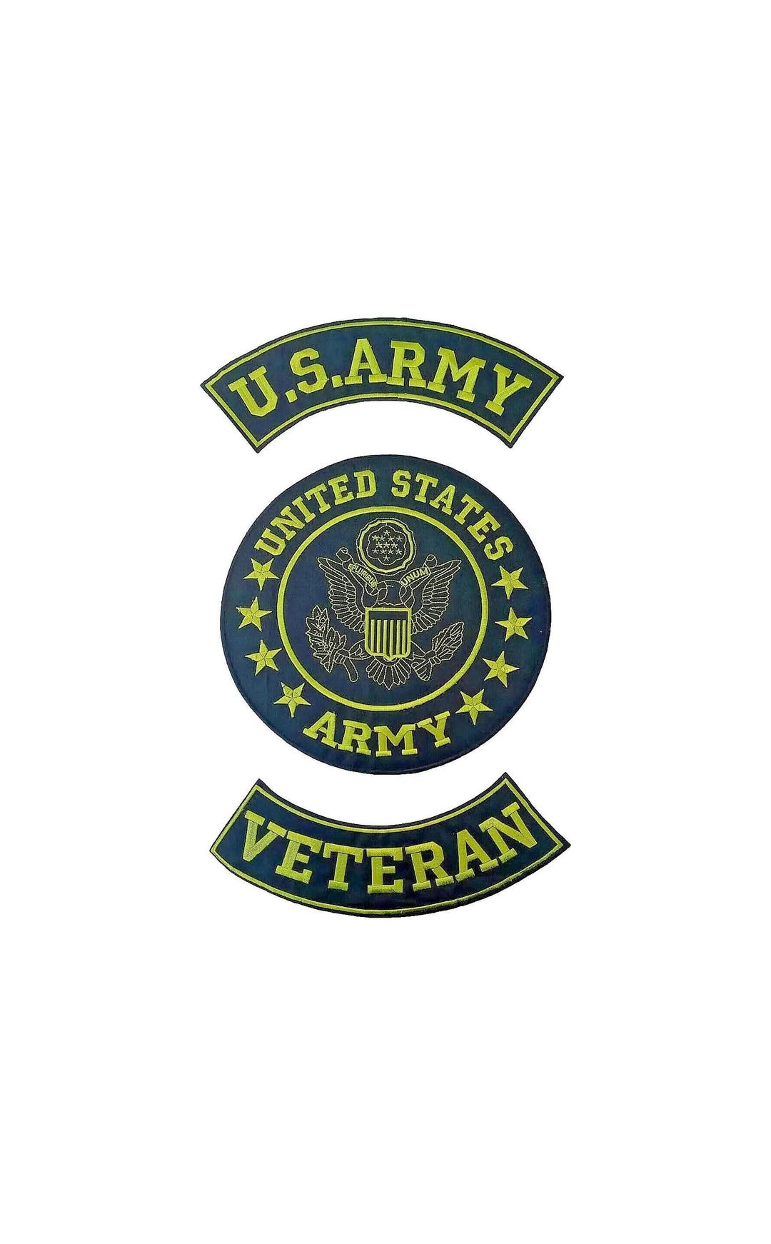 US Army Veteran Patches Set for Veteran Biker Motorcycle Vest Jacket ...
