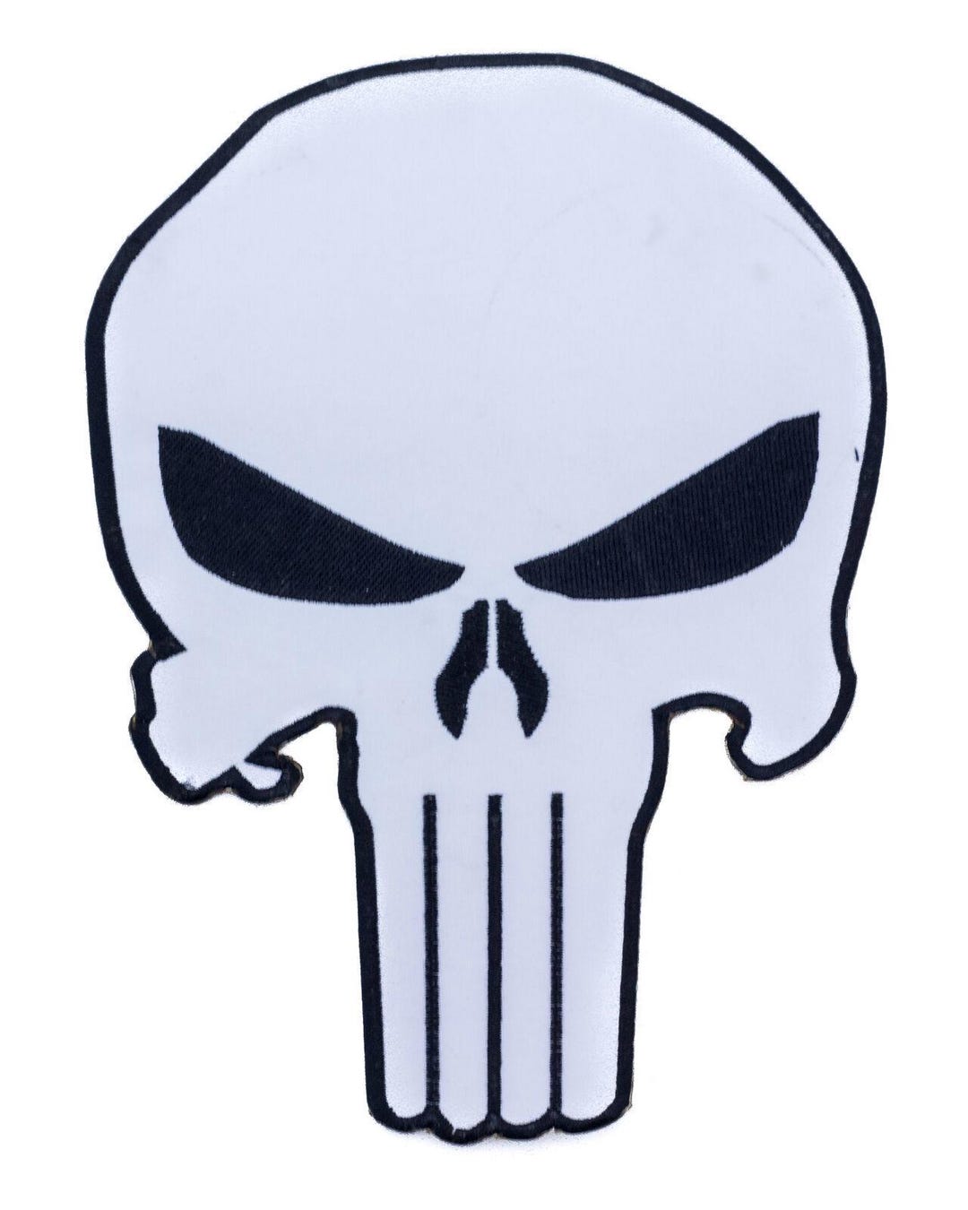 Alien Skull Black on White Back Patch for Biker Vest - Etsy