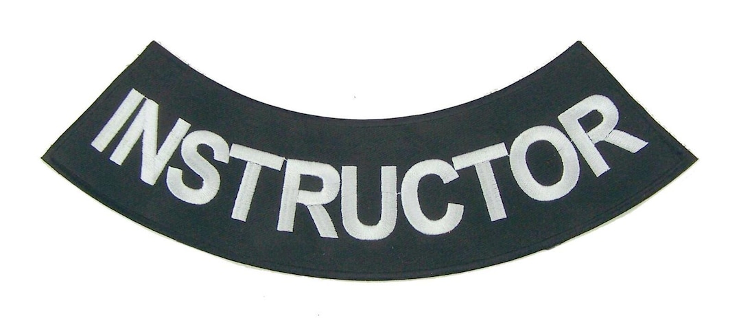 Instructor Iron on Bottom Rocker Patch for Jackets & Vests - Etsy
