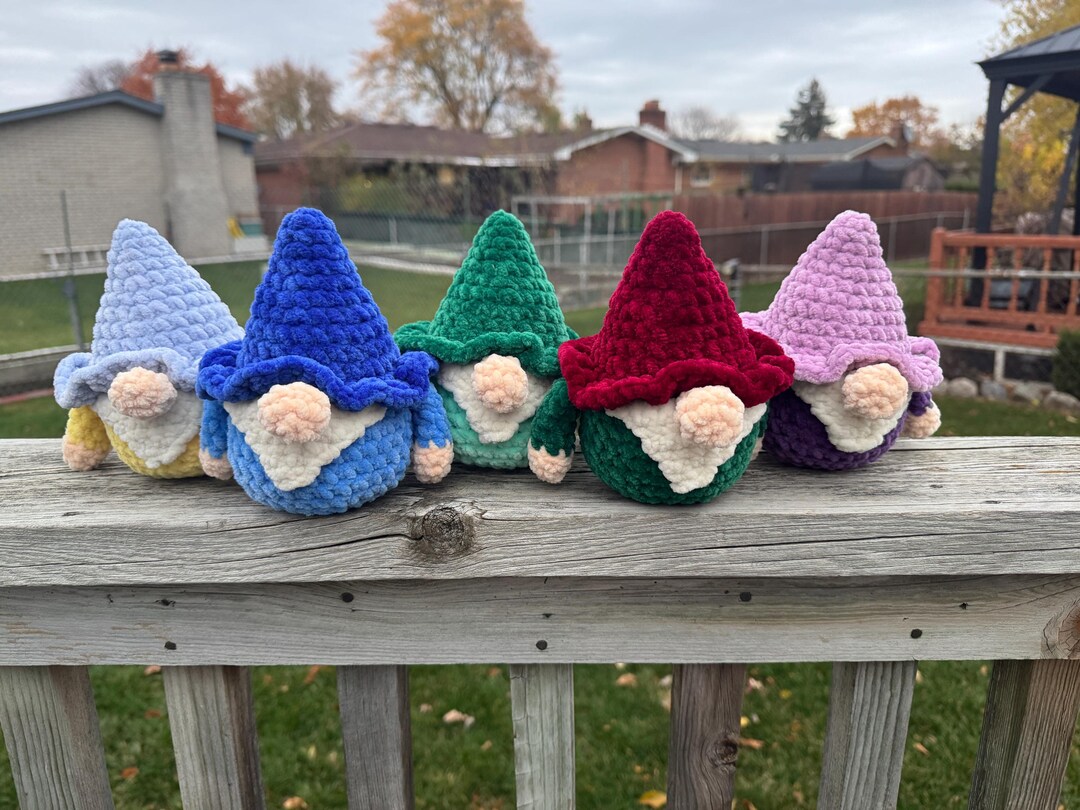 Gnomes Handmade Crochet Stuffed | Multiple Colors Available - Etsy
