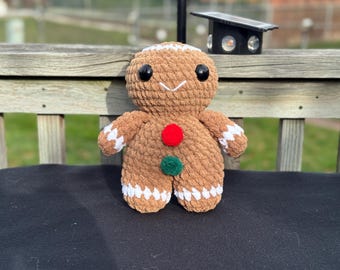 Handmade Chunky Knit Gingerbread Man Stuffie Emotional Support Gift - Etsy