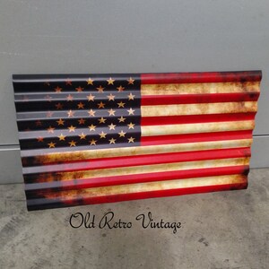 Rustic Metal Flag 27 x 48 Salvaged Barn Metal | Etsy