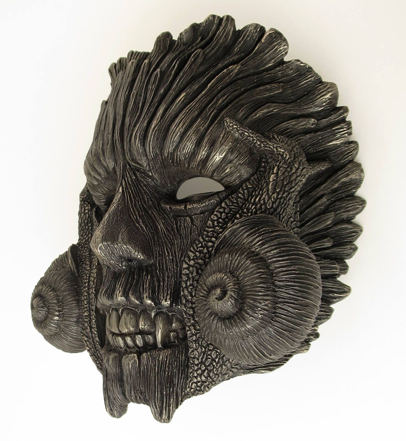 Black Green Man Mask Black Woodland Mask Creepy Mask Scary Mask - Etsy