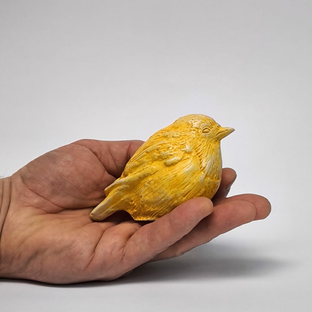 Ceramic Bird Decorative Bird Figurine Color Apricot - Etsy