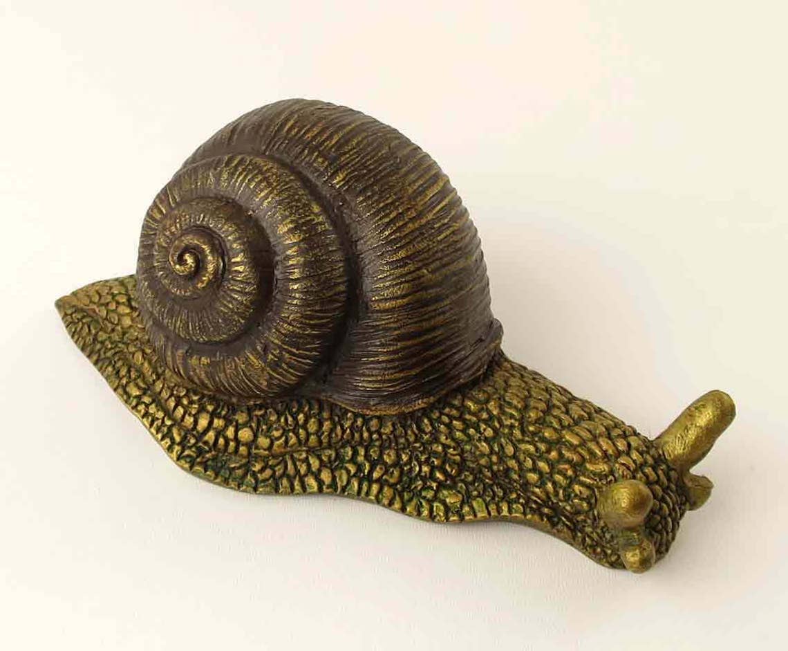 Imitation Bronze Snail Statue Hand Cast Resin Figurine - Etsy