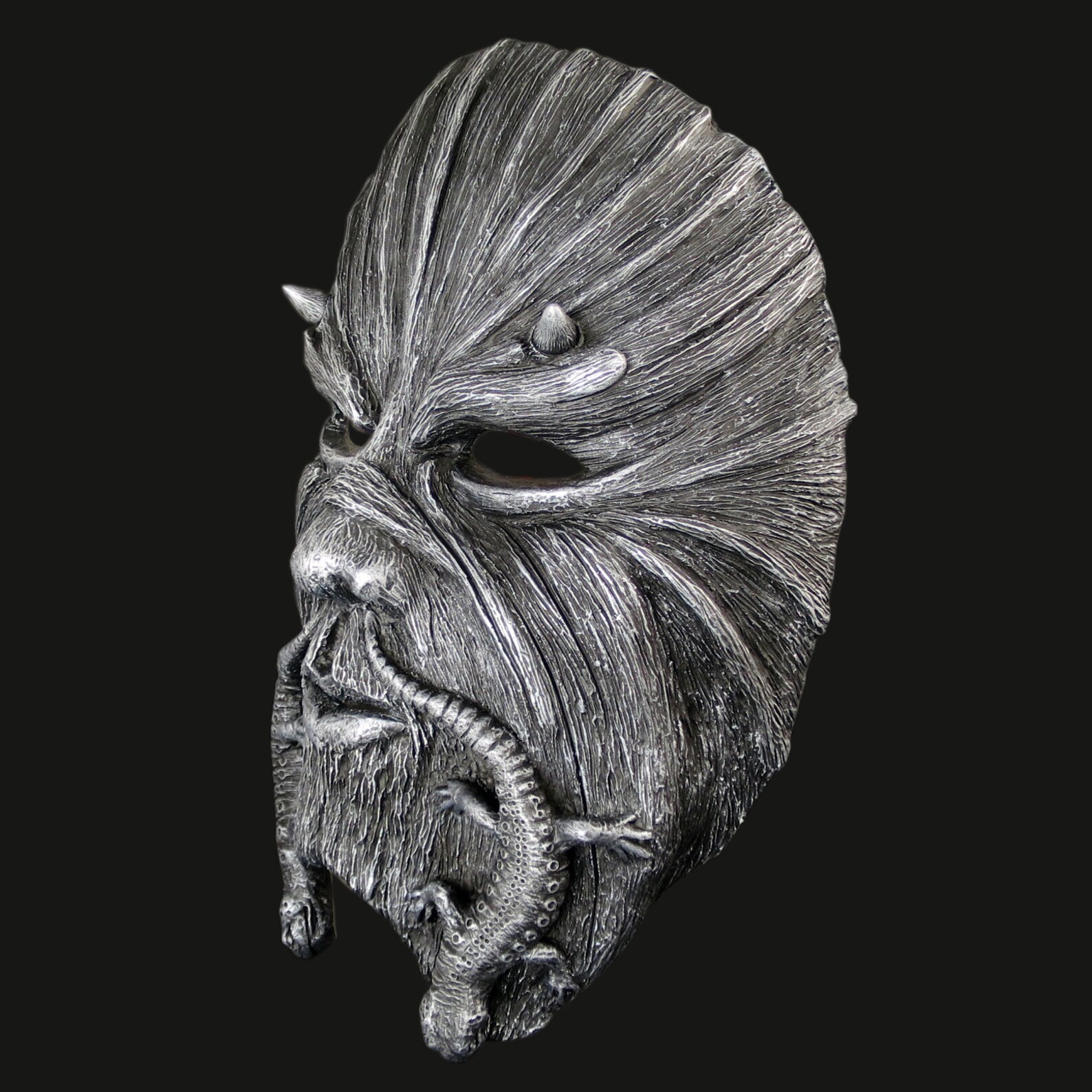 Lizard Mask Lizard Man Mask Forest Man Woodland Mask Creepy Mask Scary ...