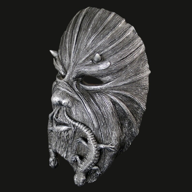 Lizard Mask Lizard Man Mask Forest Man Woodland Mask Creepy Mask Scary ...