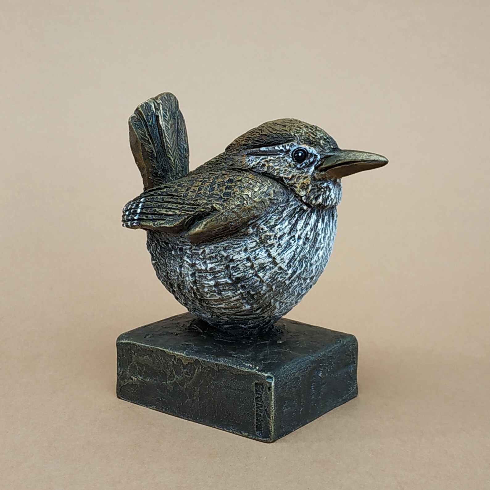 Wren Bird Statue Hand Cast Resin Figurine - Etsy