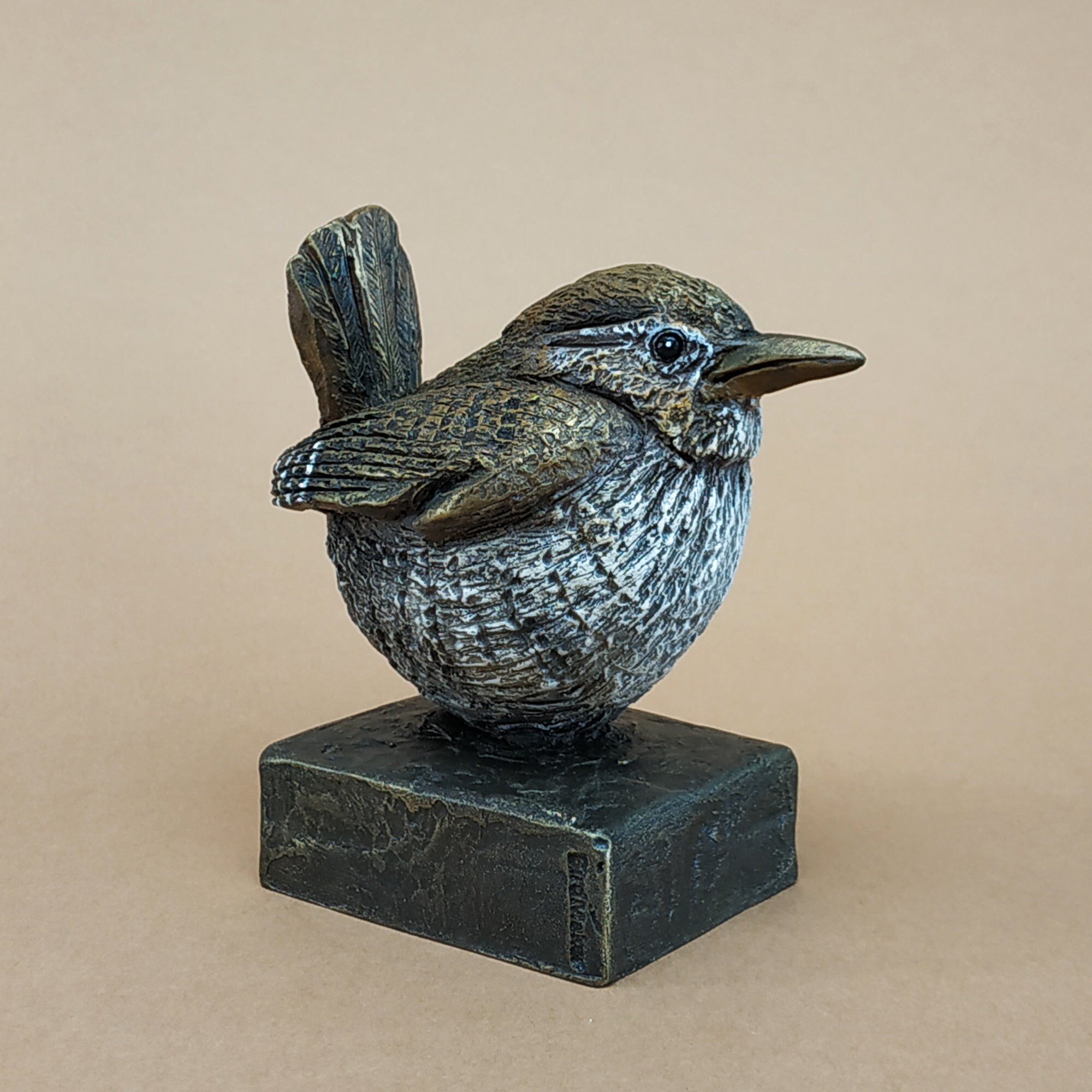 Wren Bird Statue Hand Cast Resin Figurine - Etsy