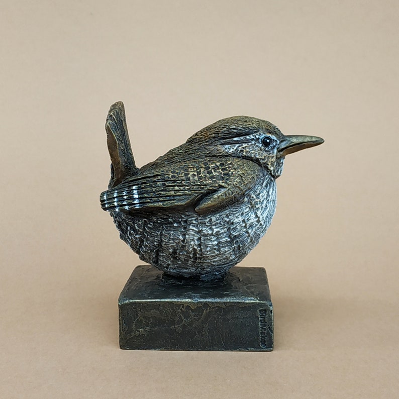 Wren Bird Statue Hand Cast Resin Figurine - Etsy