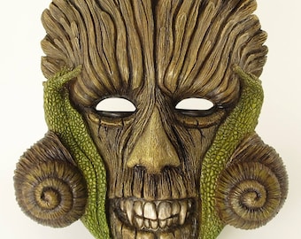 Green Man Mask - Etsy