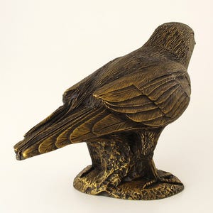 Imitation Bronze Jackdaw Bird Statue Hand Cast Resin Figurine - Etsy