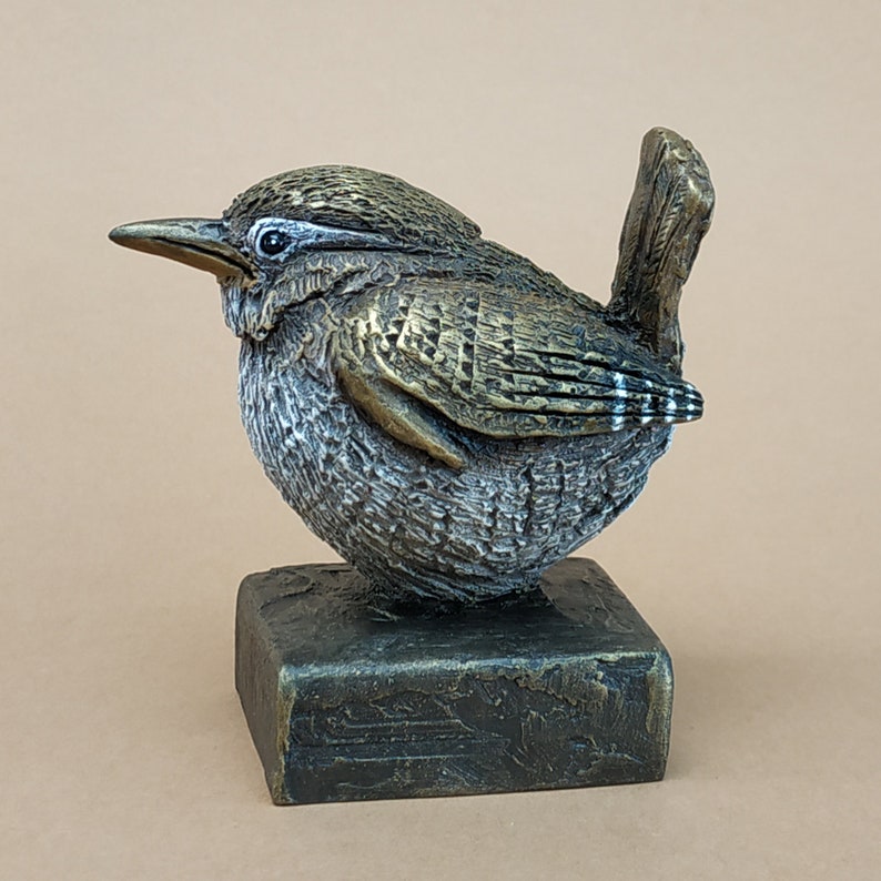 Wren Bird Statue Hand Cast Resin Figurine - Etsy