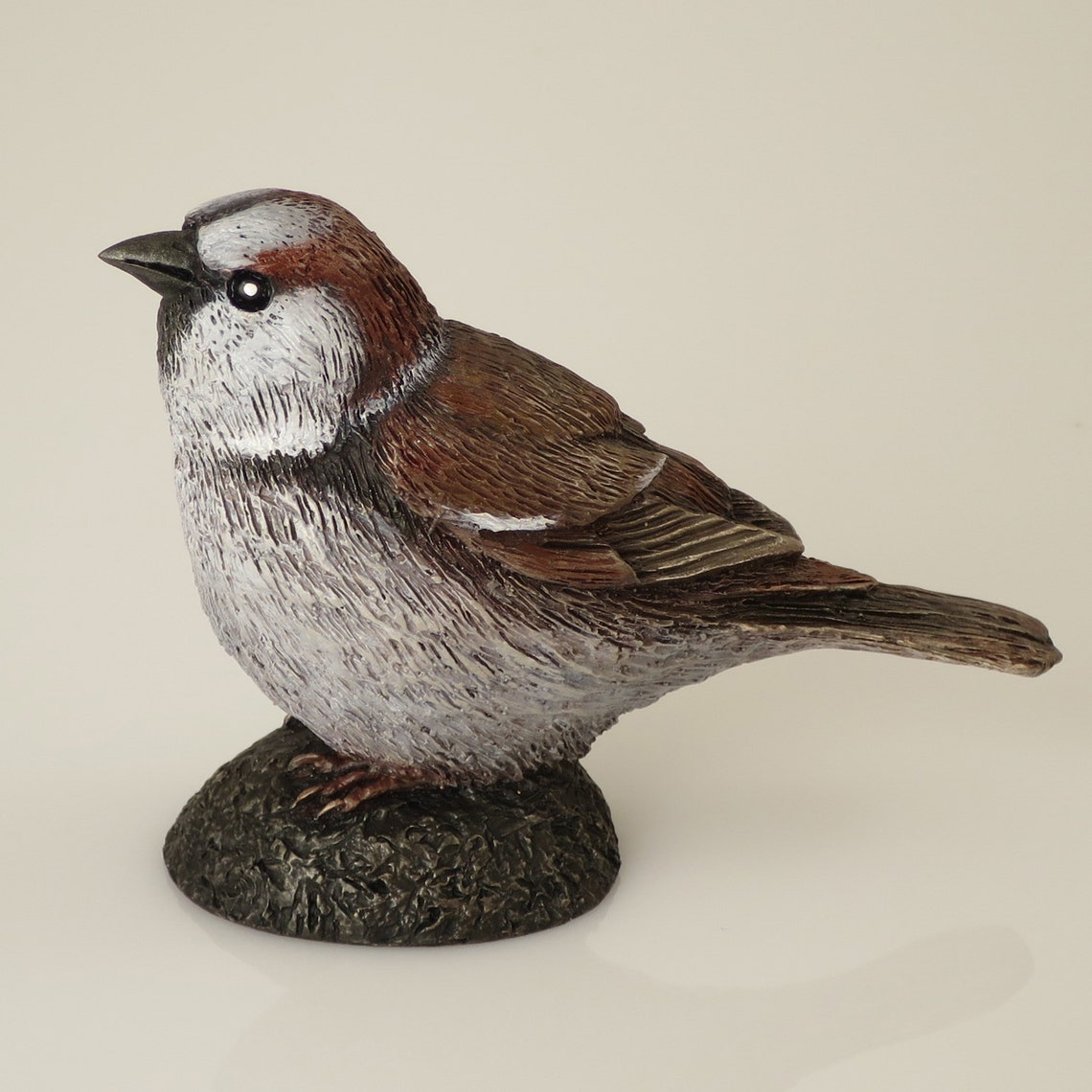 House Sparrow Bird Statue Hand Cast Resin Figurine - Etsy