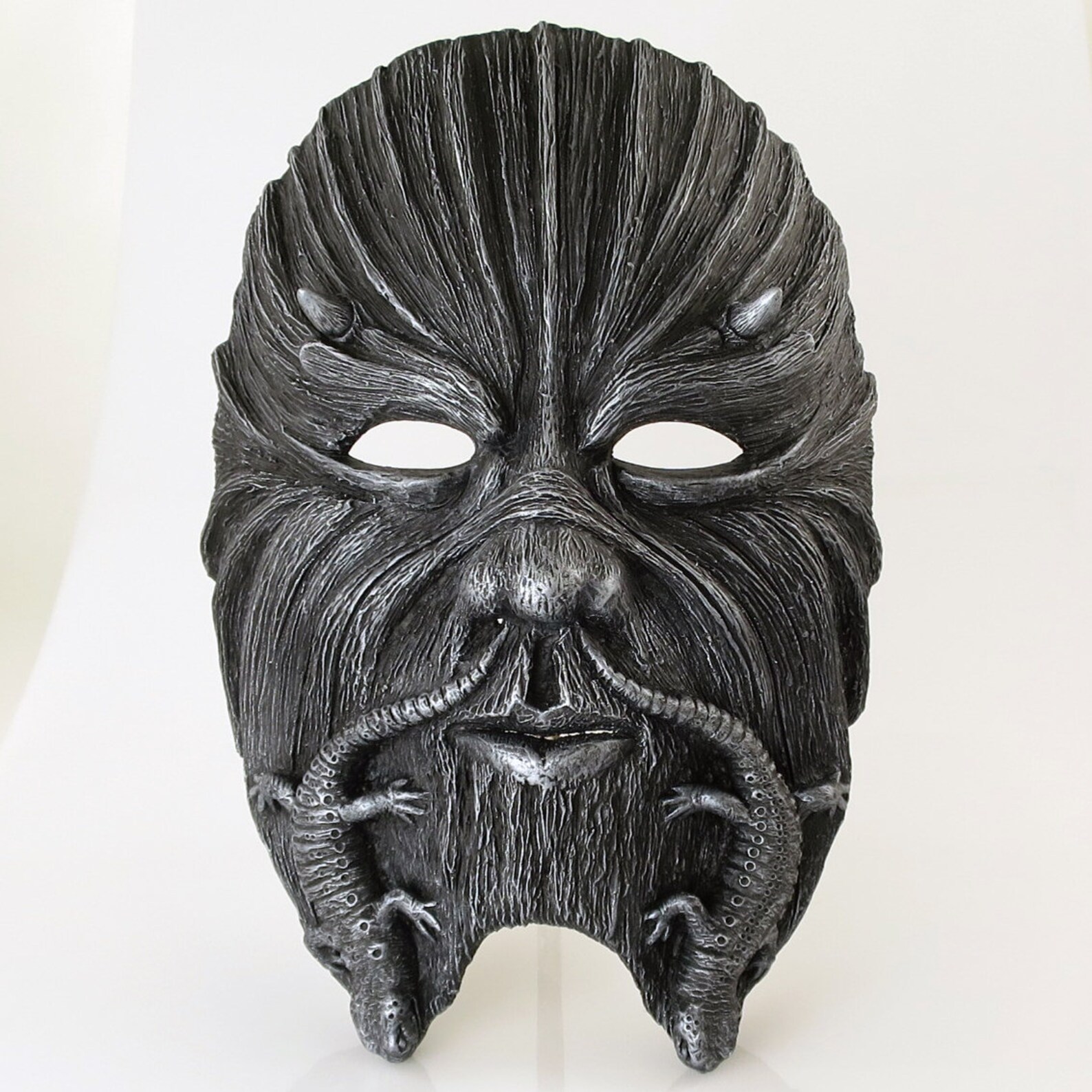 Lizard Mask Lizard Man Mask Forest Man Woodland Mask Creepy Mask Scary ...