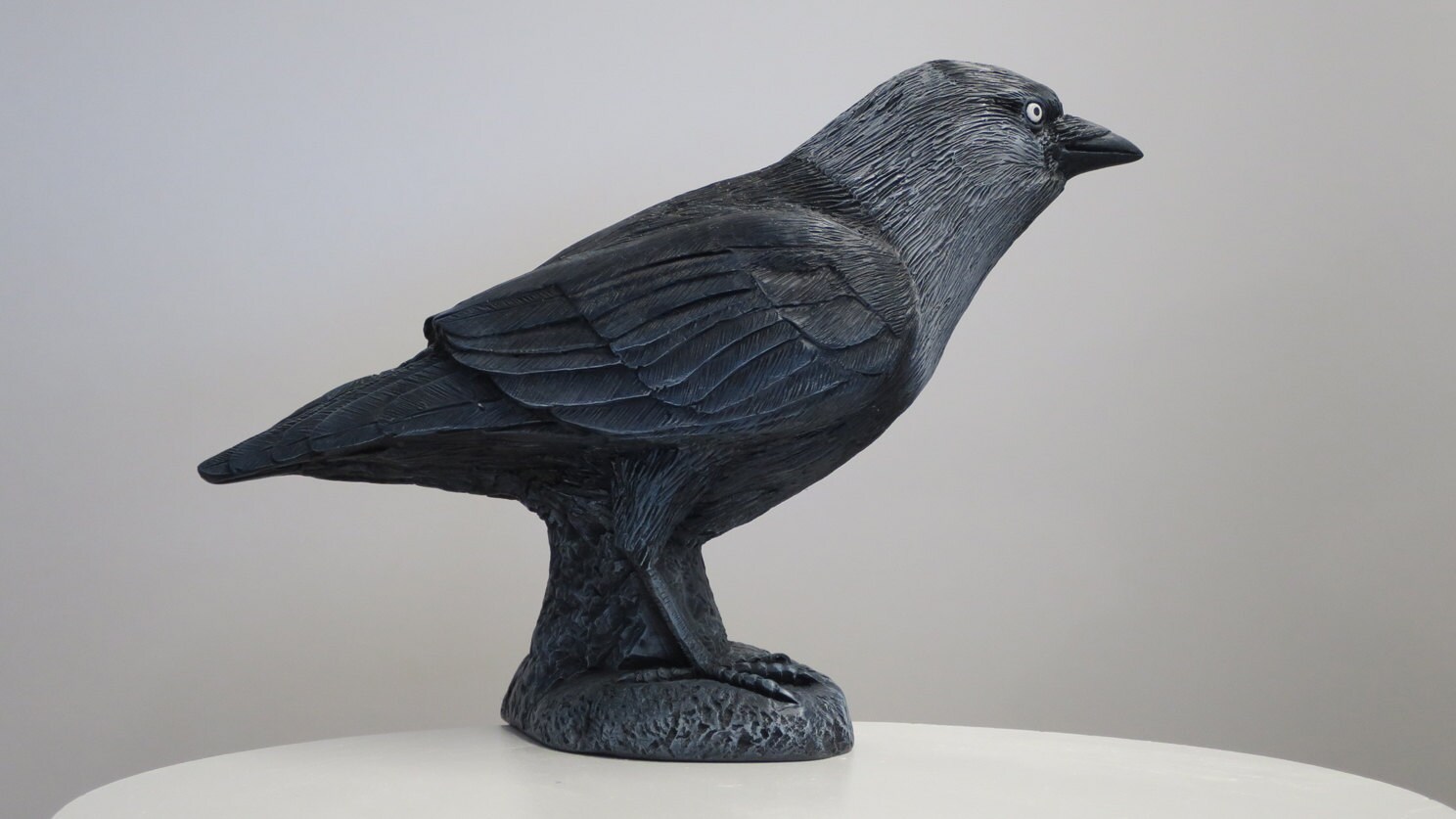 Jackdaw Bird Statue Hand Cast Resin Figurine - Etsy