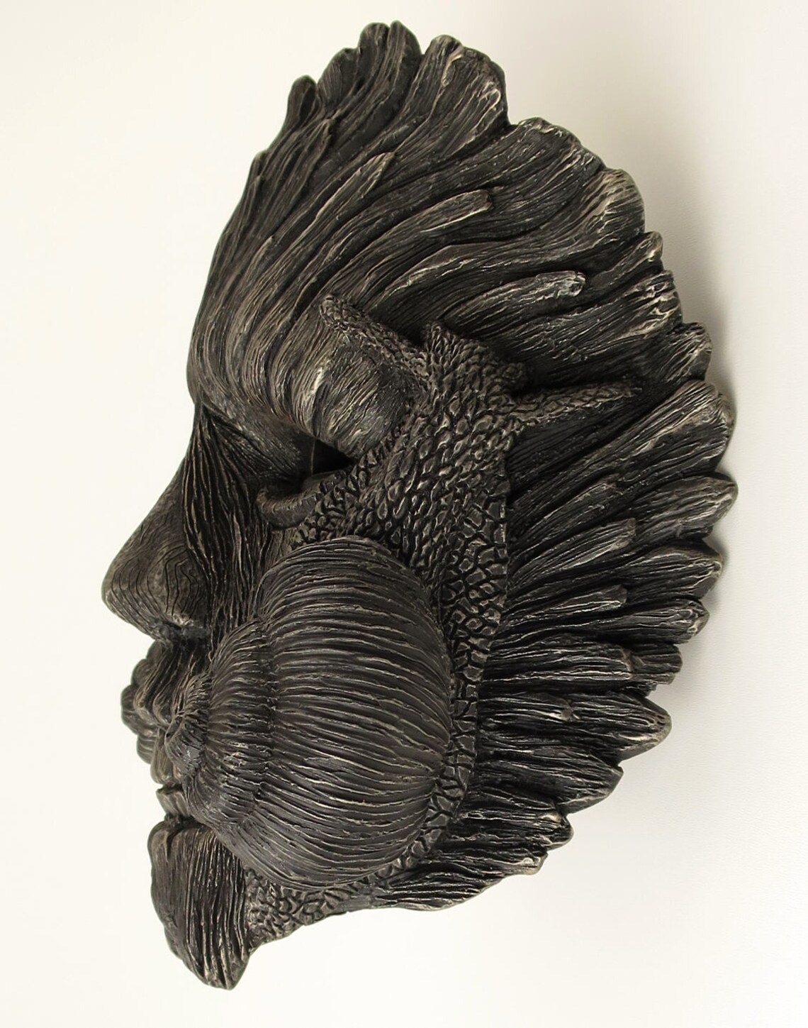 Black Green Man Mask Black Woodland Mask Creepy Mask Scary Mask - Etsy