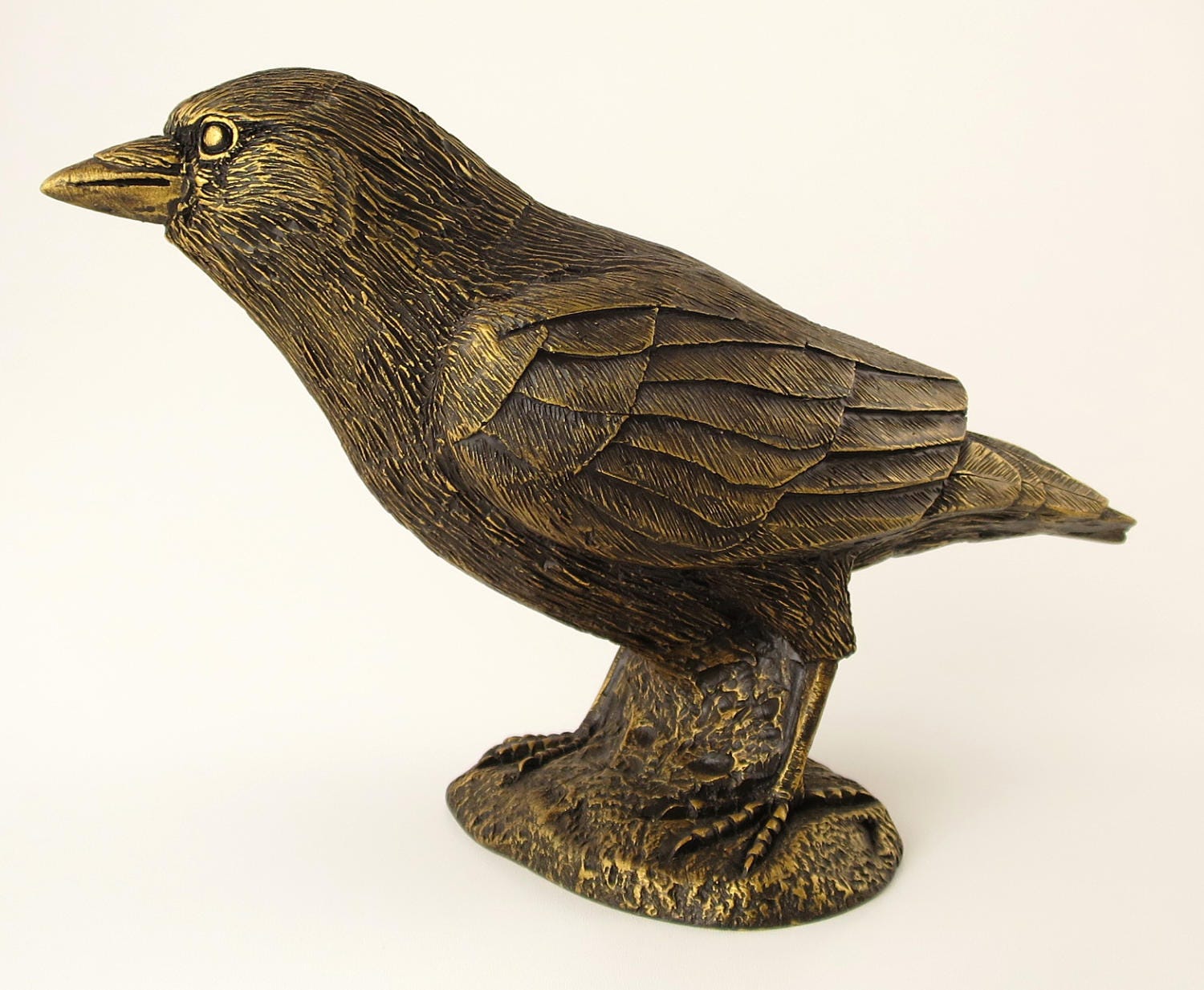 Imitation Bronze Jackdaw Bird Statue Hand Cast Resin Figurine - Etsy