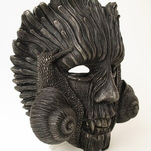 Black Green Man Mask Black Woodland Mask Creepy Mask Scary Mask - Etsy