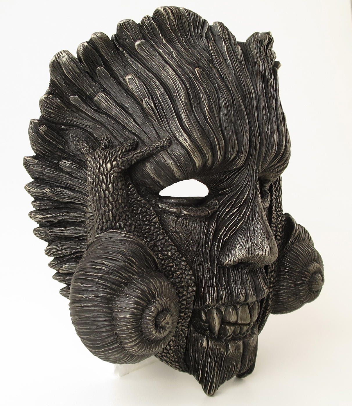 Black Green Man Mask Black Woodland Mask Creepy Mask Scary Mask - Etsy