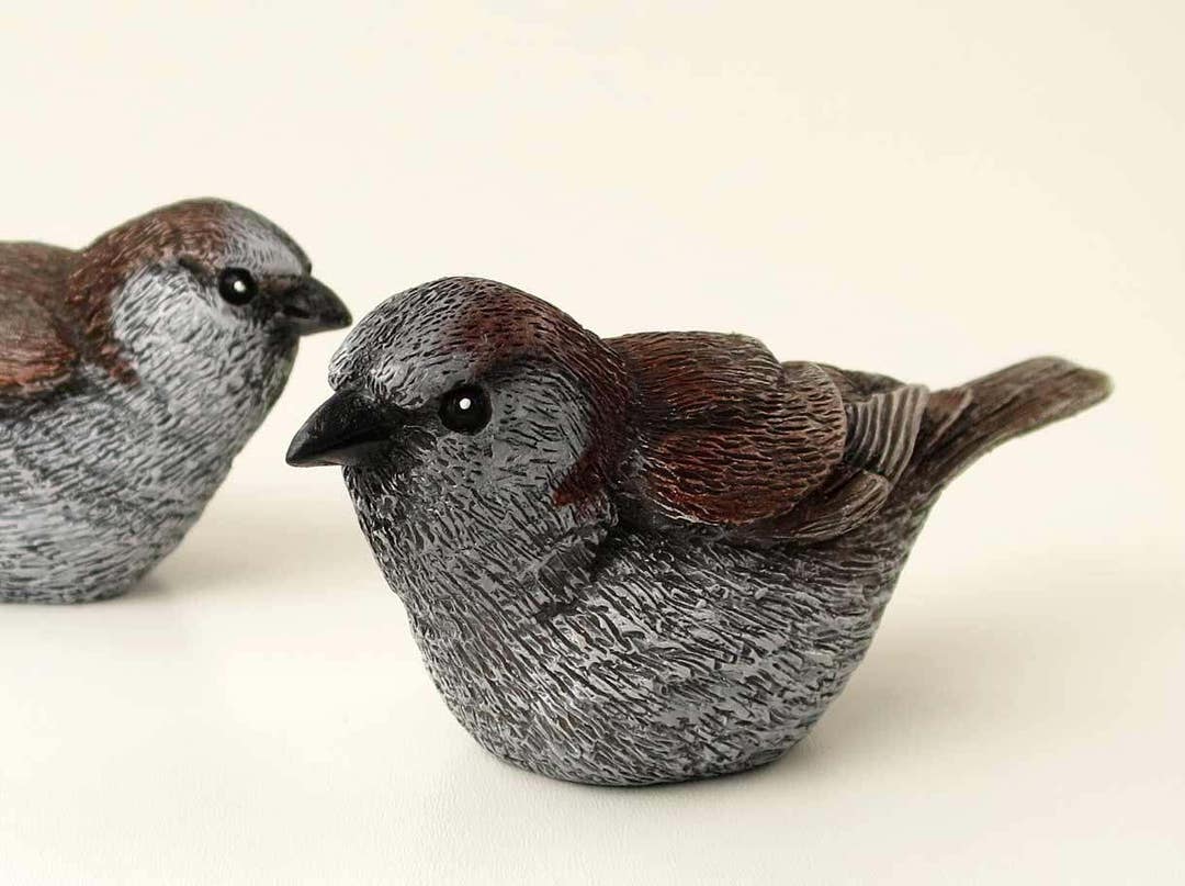 Magnet House Sparrow Bird Figurine Magnet House Sparrow Bird Statue ...