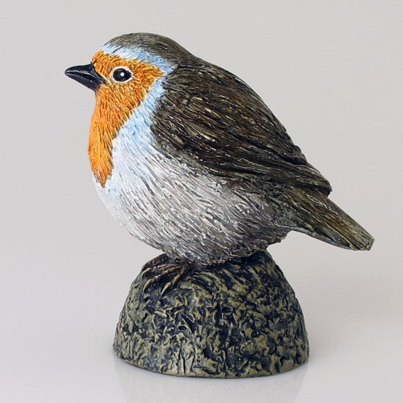 Robin Redbreast Bird Statue Hand Cast Resin Figurine - Etsy