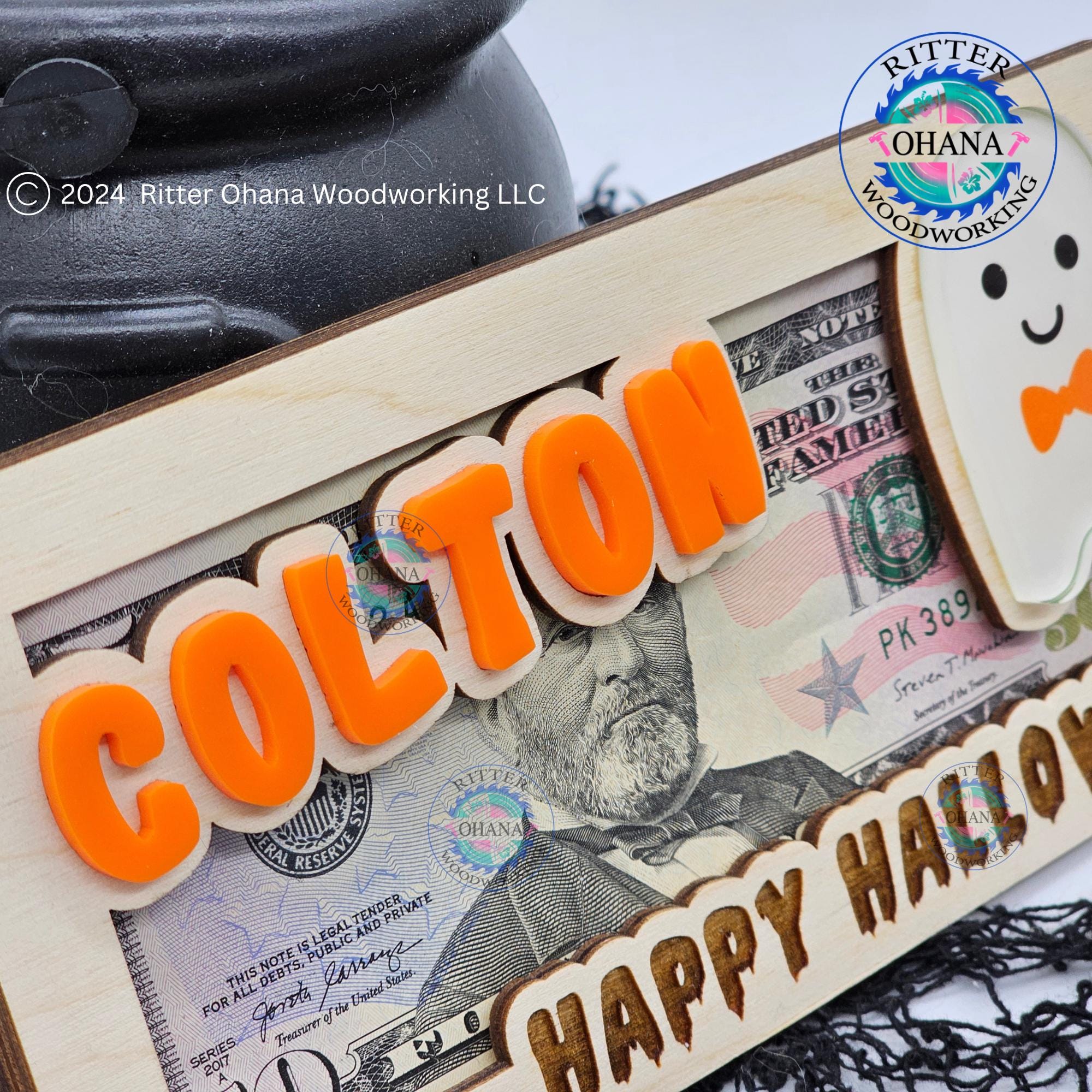 Personalized Halloween Money Holder: Ghost Gift Card From Grandma, BOO ...