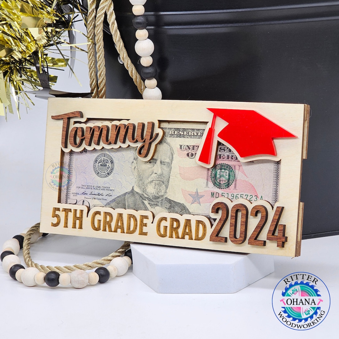 Personalized 5th Grade Graduation Money Holder, Elementary School ...