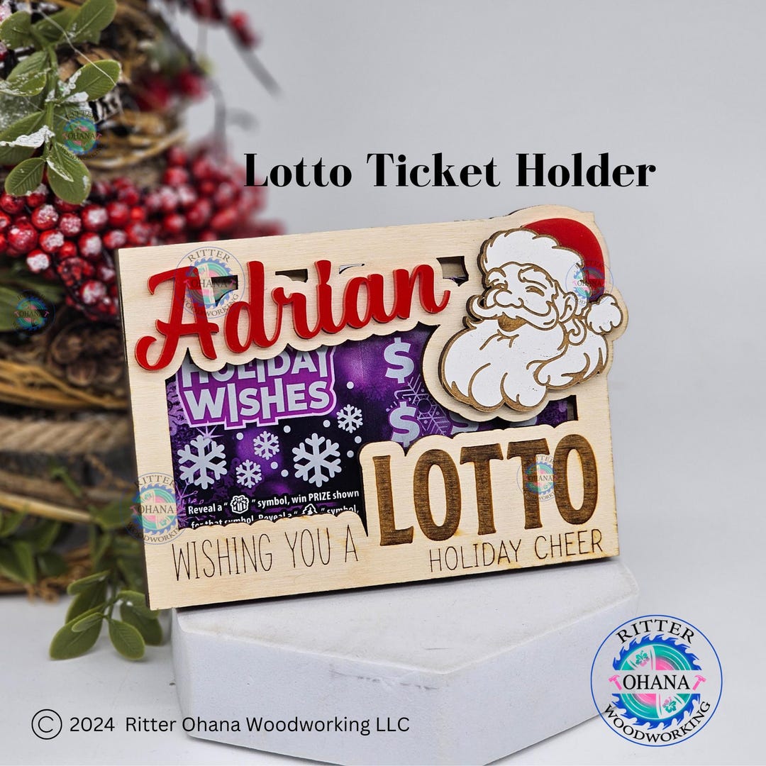 Lotto Ticket Christmas, Lotto Holiday Cheer, Lottery Ticket Holder ...