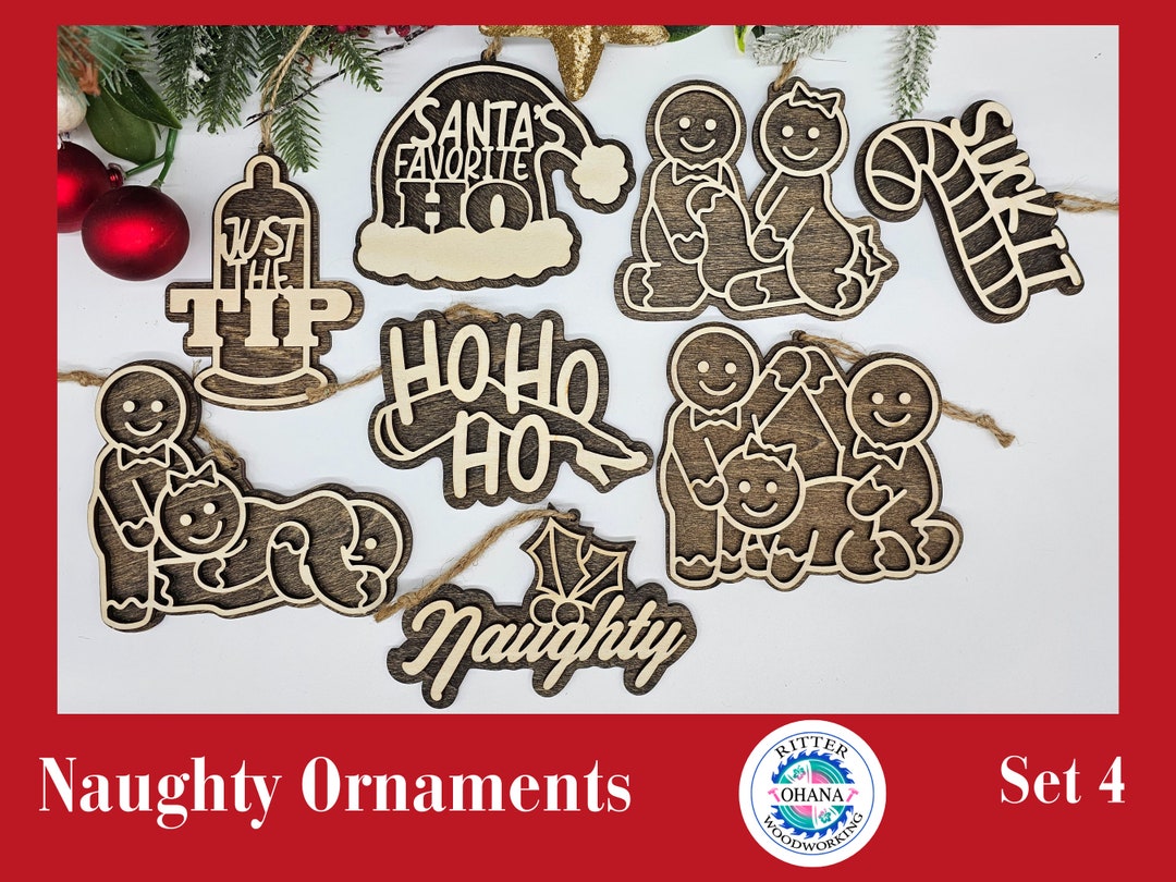 Funny Gingerbread Ornament, Adult Ornaments, Xrated Christmas Ornament ...