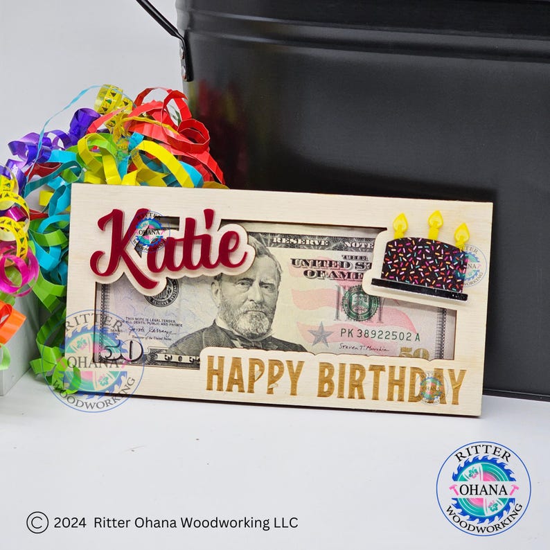 Personalized Birthday Money Holder, Birthday Money Box, Kids Birthday ...