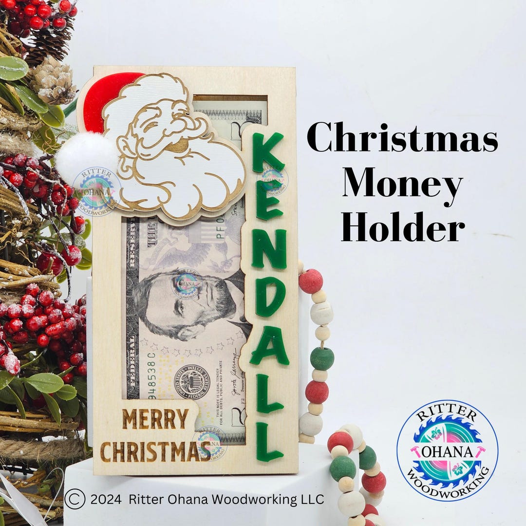 Personalized Christmas Money Holder, Stocking Stuffer for Teens, Santa ...