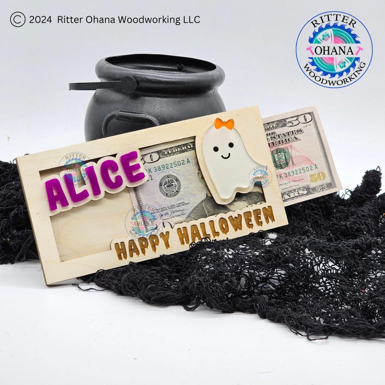Personalized Halloween Money Holder: Ghost Gift Card From Grandma, BOO ...