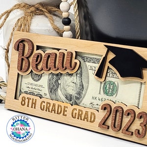 Personalized 8th Grade Graduation Money Holder, Middle School ...