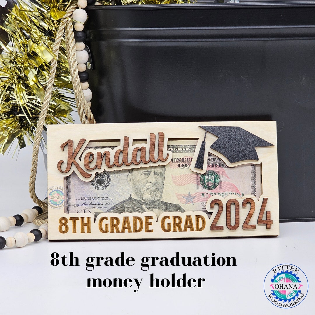 Personalized 8th Grade Graduation Money Holder, Middle School ...