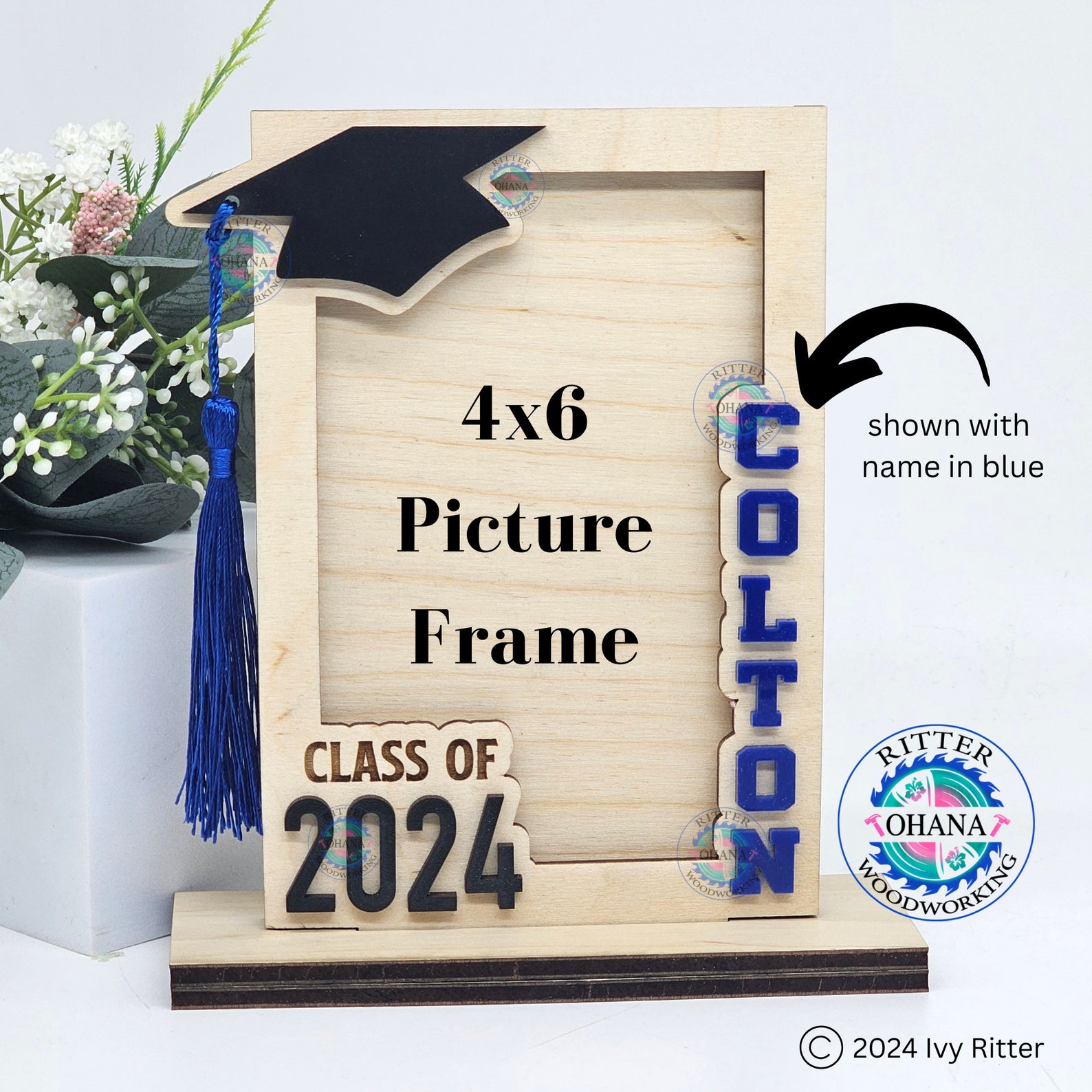 Personalized Graduation Picture Frame, 4x6 Photo Frame, Class of 2026 ...