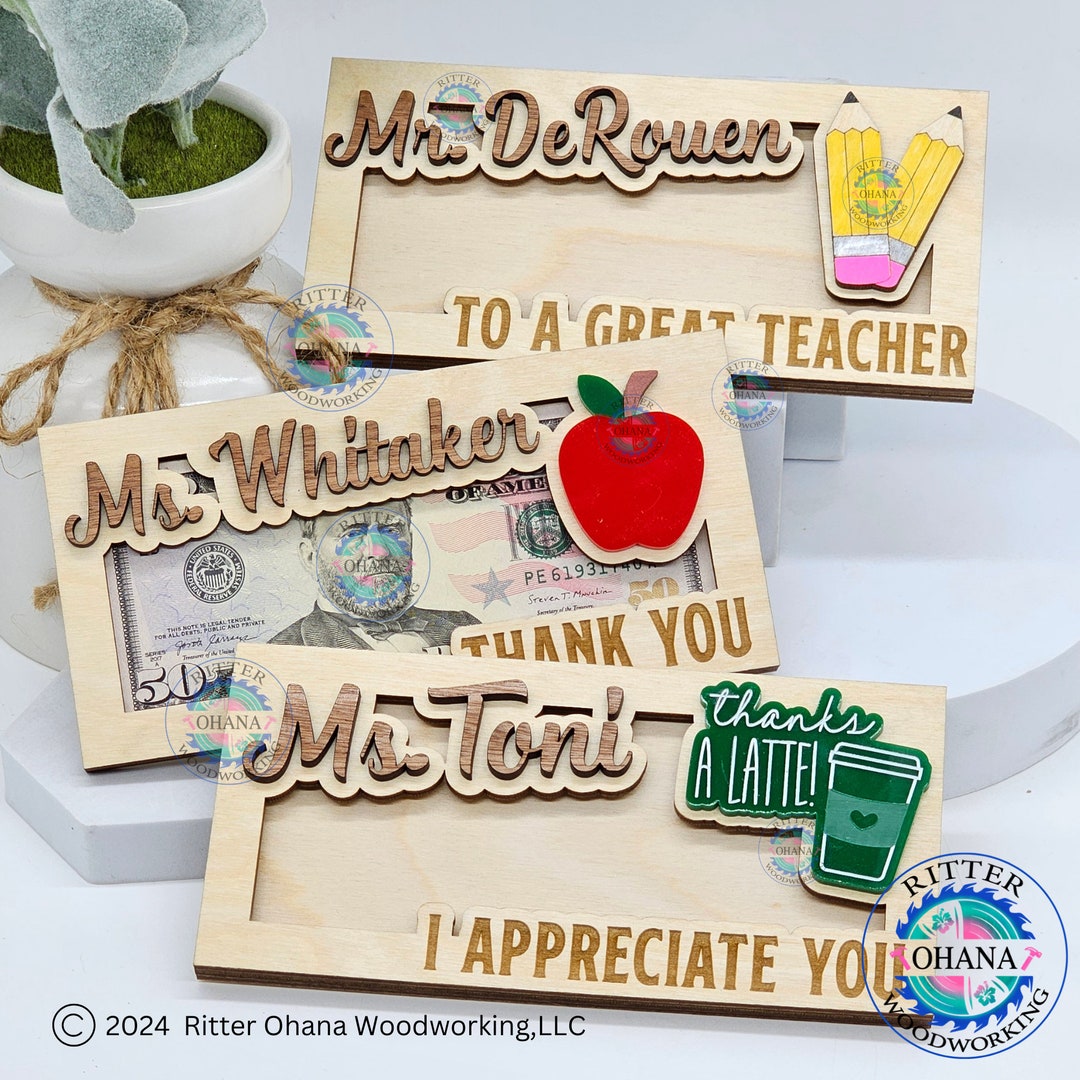 Teacher Appreciation Week Gift, Teacher Money Holder, Teacher End of ...