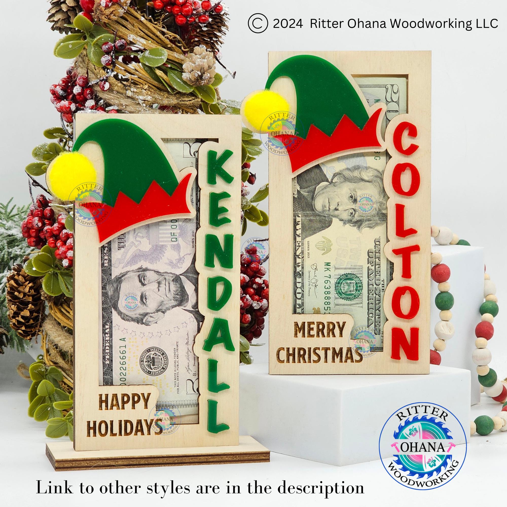 Personalized Christmas Money Holder, Stocking Stuffer for Teens, Elf ...