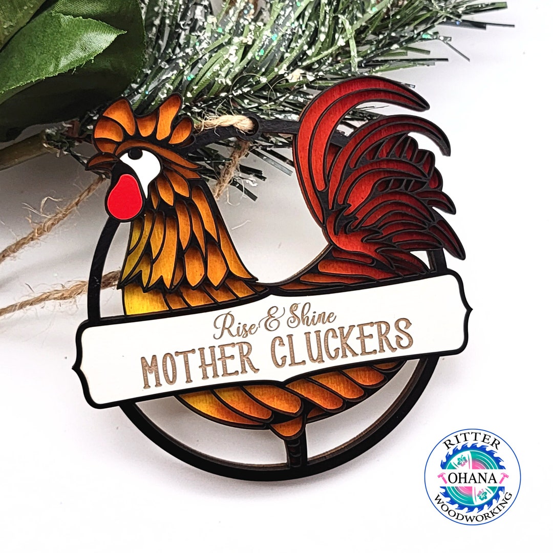 Rooster Christmas Ornament, Rooster Ornament, Farm Ornament ...