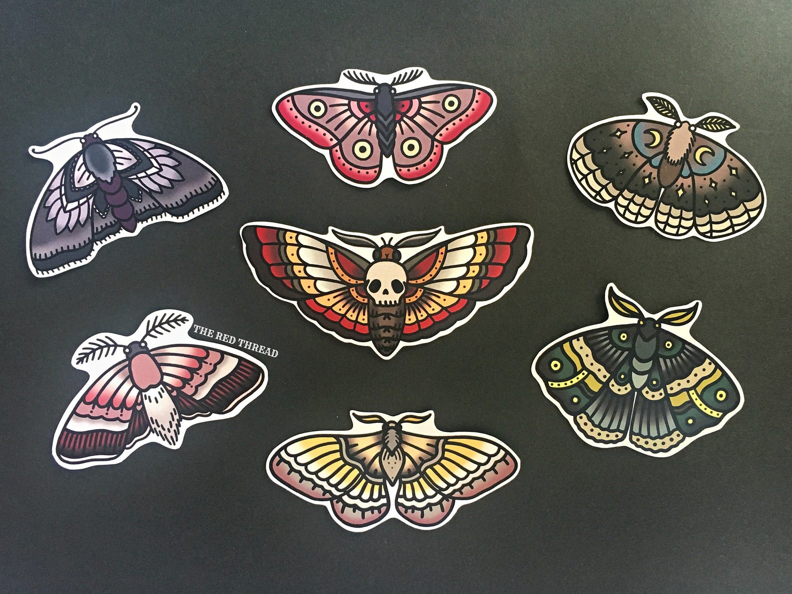 Moth Sticker Pack Moths Death's Head Moth Animals - Etsy