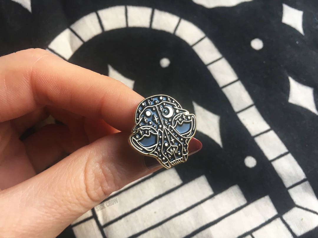 SKULL COSMIC CAT Enamel Pin Cat Pin, Cats, Skulls,skeleton, Alternative ...