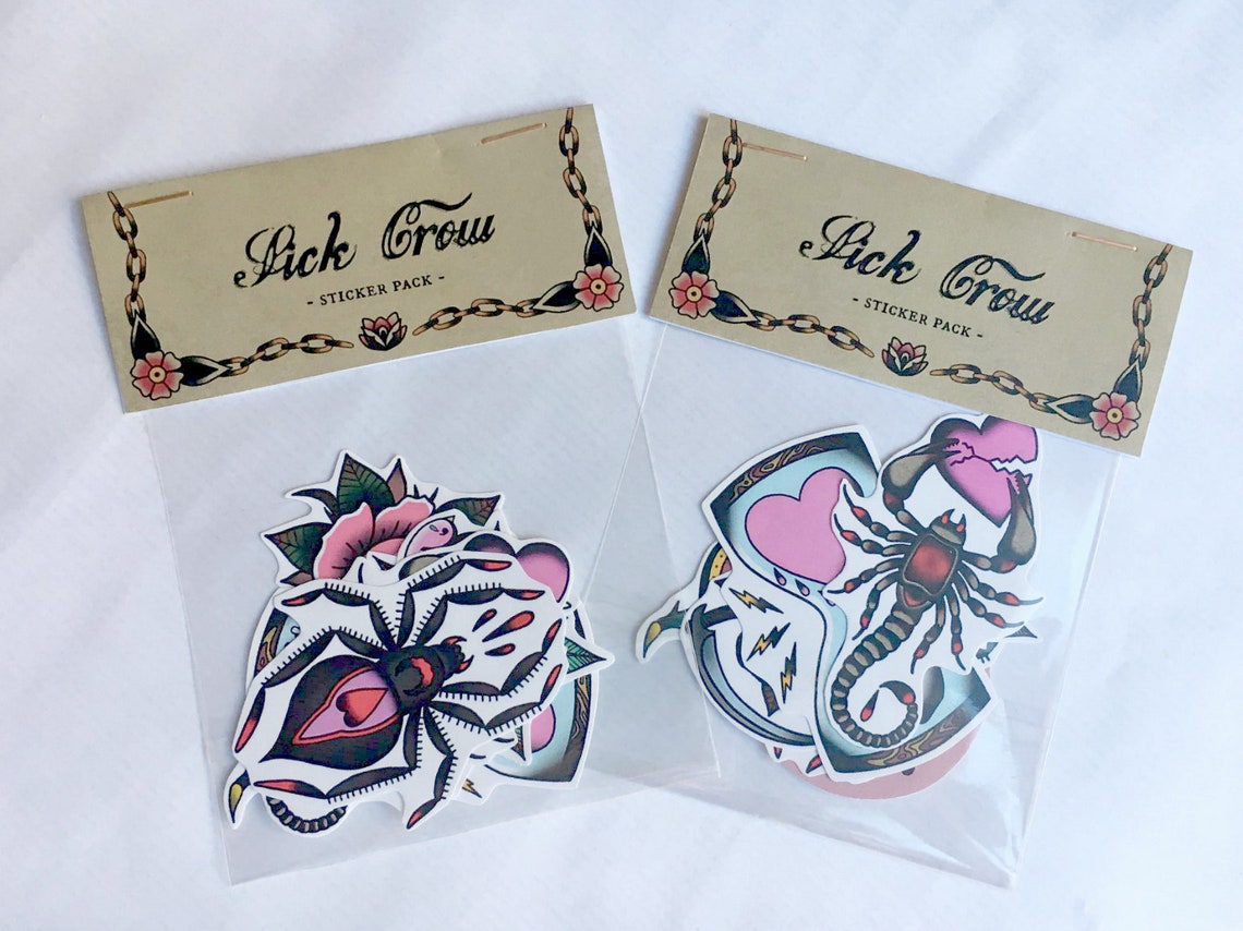 Romantic tattoo Sticker Pack flash tattoo ink Skull rose | Etsy