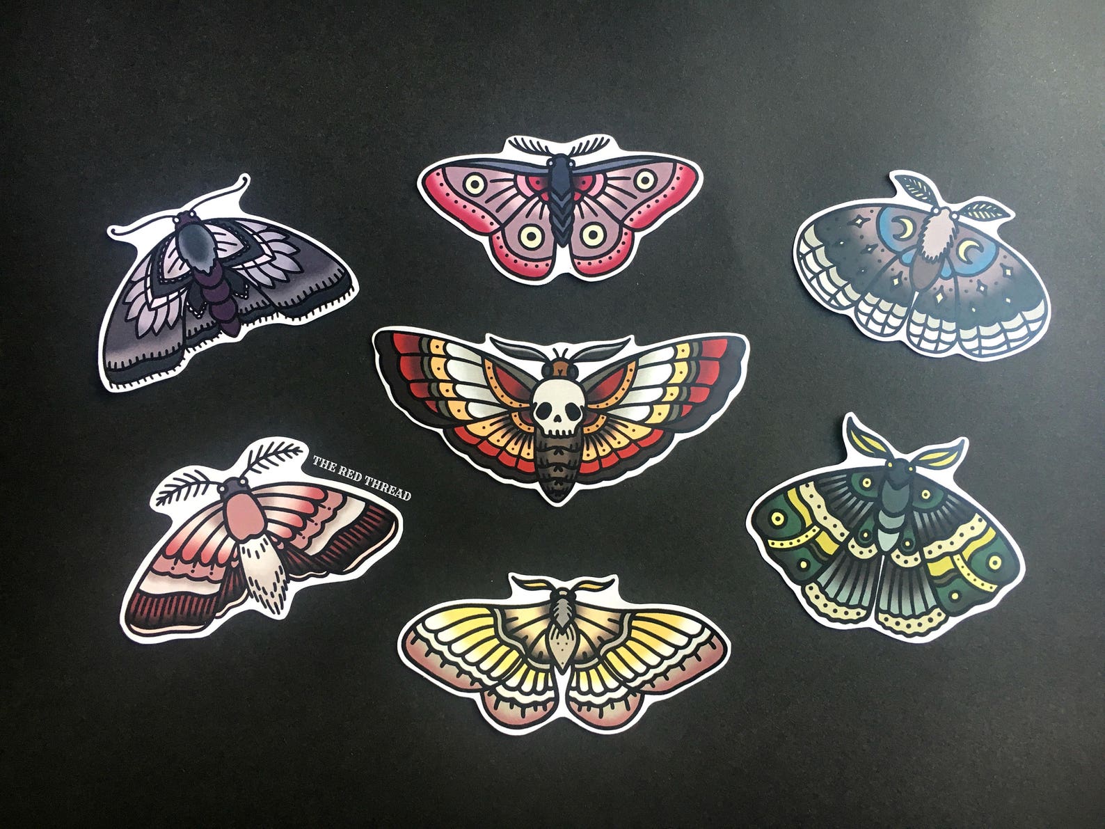 Moth Sticker Pack Moths Death's Head Moth Animals - Etsy