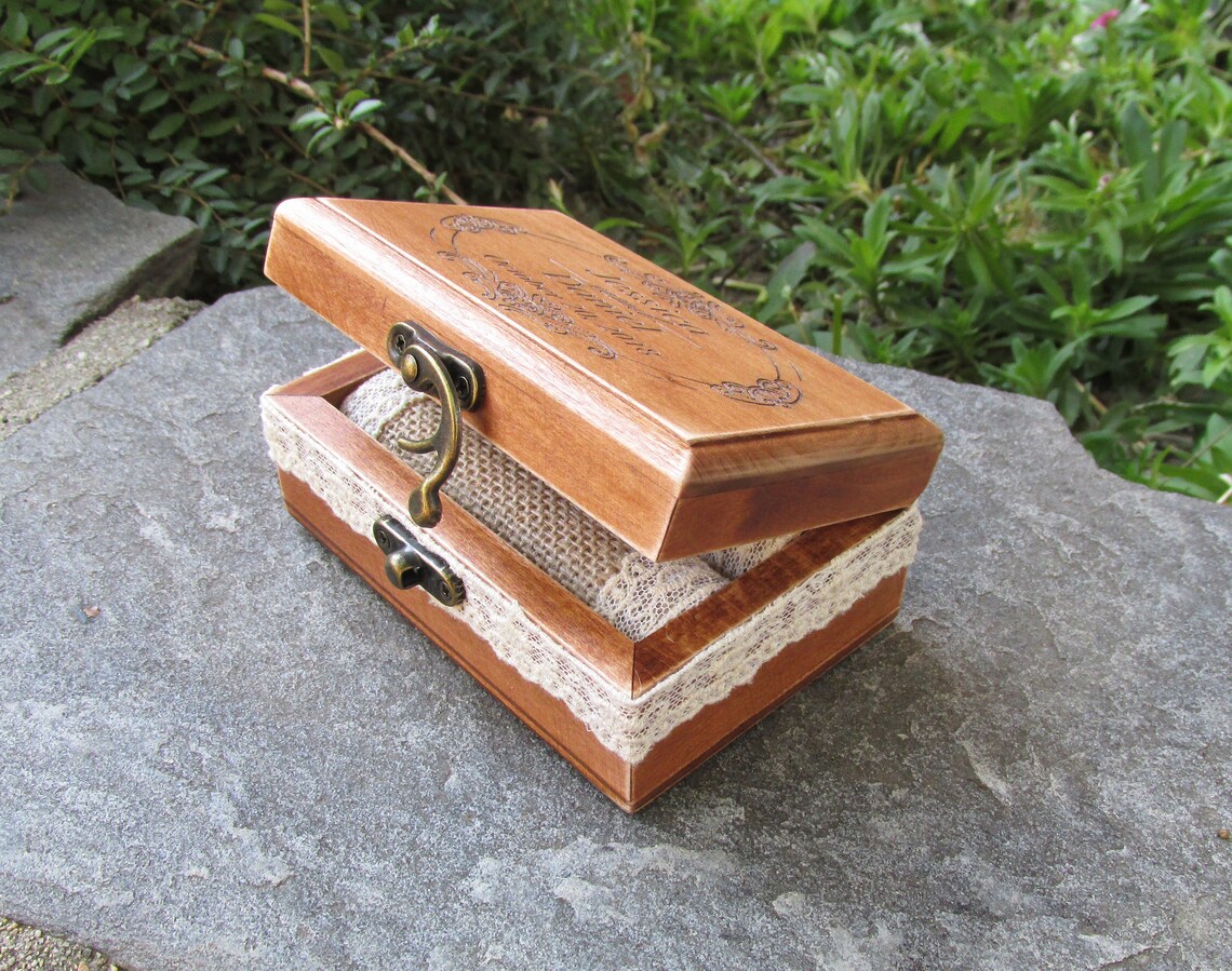 Wedding Ring Box Rustic Ring Box Custom Wood Ring Box Rustic - Etsy