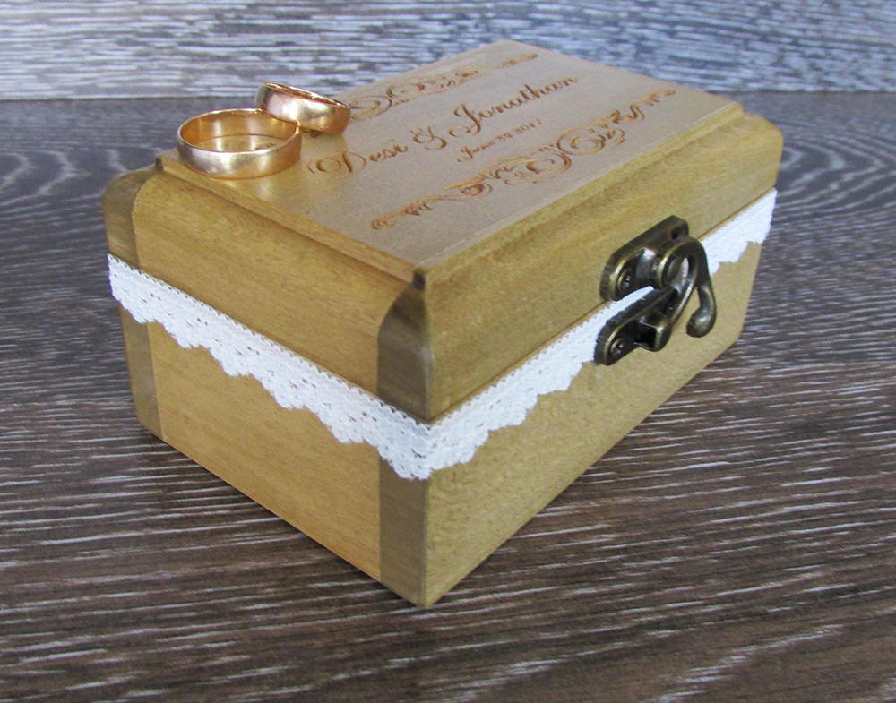 Wedding Ring Box Ring Bearer Box Personalized box Wedding | Etsy